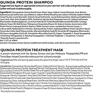 AROMATICA Quinoa Protein Shampoo & Hair Treatment Gift Set – Vegan Hair Care Product with Quinoa Extract for Color Treated, Damaged Hair