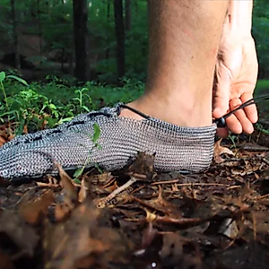 RETON-PPE Minimalist Barefoot Sock Shoes Chain Mail Shoes for Women and Men, Stainless Steel Cut Resistant Water Shoes, Portable & Multi-Purpose