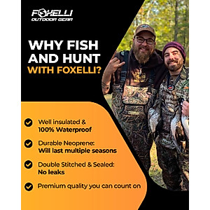 Foxelli Neoprene Chest Waders, Camo Hunting & Fishing Waders for Men & Women with Boots, Waterproof Bootfoot Waders