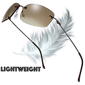 The Fresh Minimalist Small Rectangular Sunglasses Clear Eyewear - Gift Box Package (103-Brown, Gradient Brown, 58)