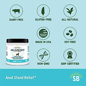 Stellar Biotics - Anal Gland Relief™ for Dogs (Powered by del-Immune V®) - Promotes Healthy Digestion and Immune Support | Reduces Anal Gland Itching