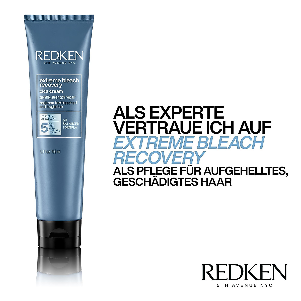 Redken Extreme Bleach Recovery Cica Cream For Bleached Hair - Moisturizes and Reduces Hair Breakage With Cica