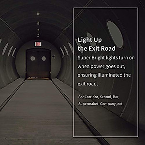 Litufine Ultra Slim LED Exit Sign, Red Letter Emergency exit Lights, 120V-277V Universal Mounting Double Face (2-Pack)