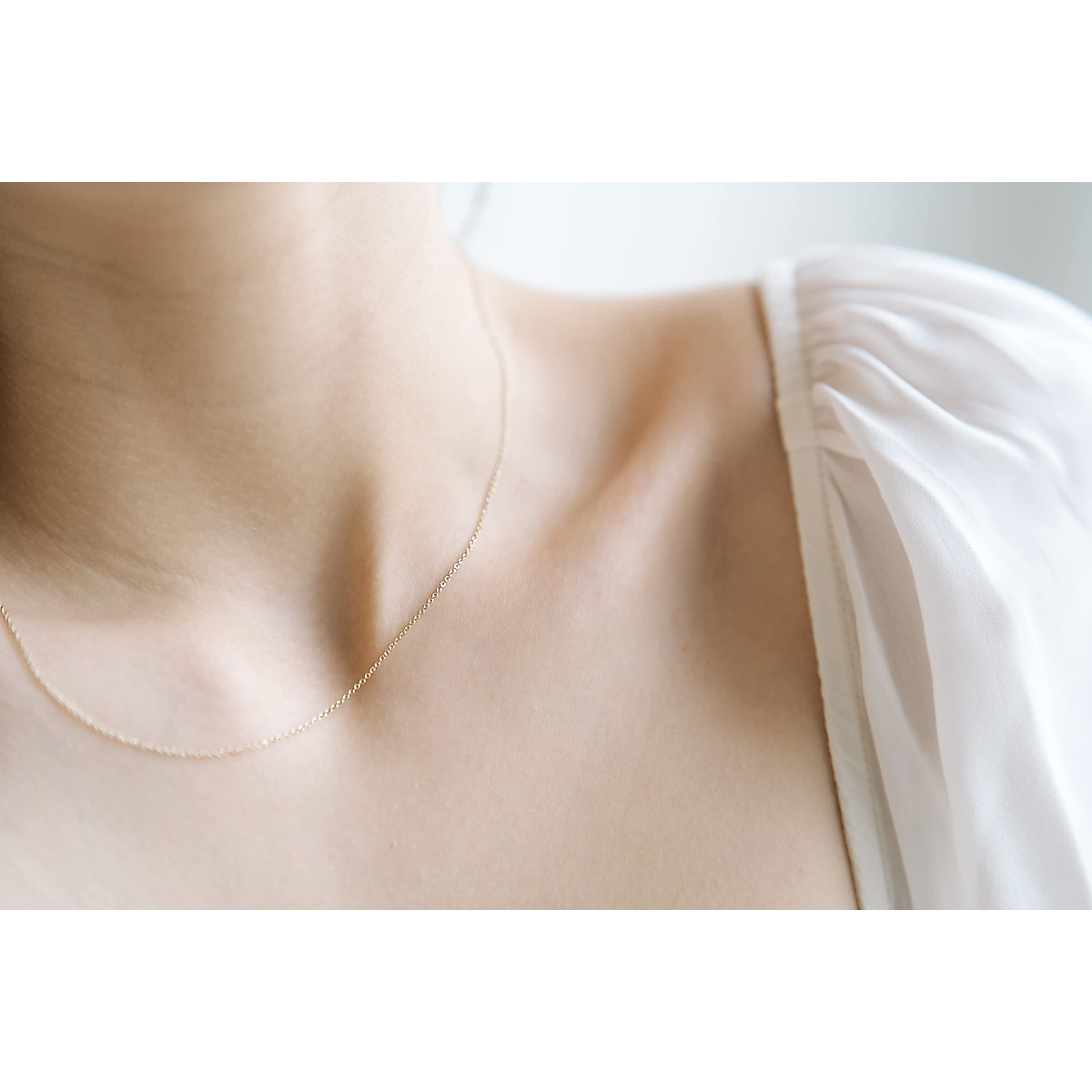 Delicate 18k Gold Plated Thin Chain Adjustable Choker Necklace for Women | Available in Gold, Rose Gold, or Silver (13", 14", 15", 16", 17" Lengths) | Perfect Chain Necklaces for Women (Gold)