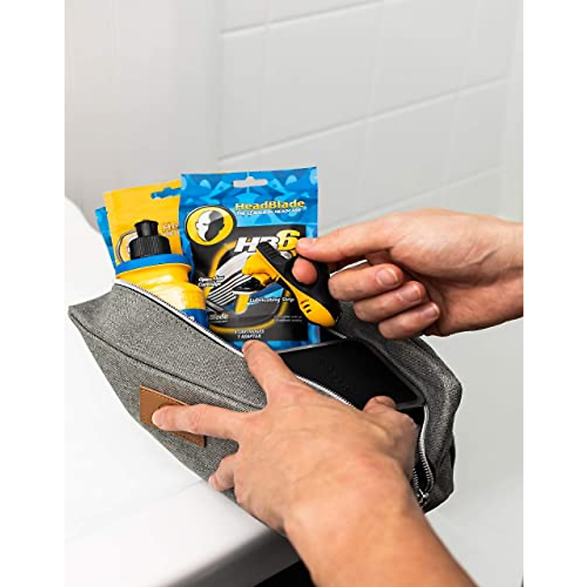 HeadBlade HB6 Refill Blades - 6 Stainless Steel Blades for No Tugging or Pulling, Shave Less, Works for Face, Body, and Scalp