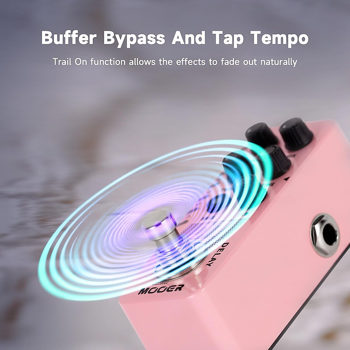 MOOER D7 Delay Guitar Pedal with 6 Different Delay Tape And 150s Looper Recording, Multi Asjustable Function, Surpport Tap Tempo, Trail On/Off, Storable Presets