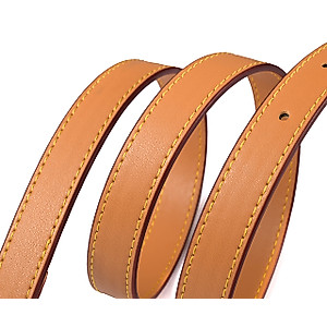 LDKJ Vachetta Leather Adjustable Crossbody Strap for Women's Crossbody Handbags (Beige Yellow)