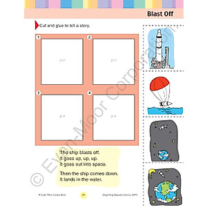 Learning Line: Beginning Sequencing, Prek - Kindergarten Workbook