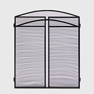 DOEWORKS Three Panel Basic Arch Fireplace Screens