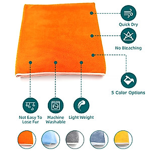 SAMSIER Oversized Beach Towel, Extra Large Pool Towel 35”x71”, Solid Beach Recliner Cover, Soft Quick-Dry Outdoor Shawl, Summer Ideal Gift for Family & Friend (Orang, 1 Pack)