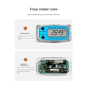 Flow Meter Digital Flow Meter for Measuring Gasoline Kerosene Water Sensor PCB Electronic Indicator High Stability and Convenient Operation