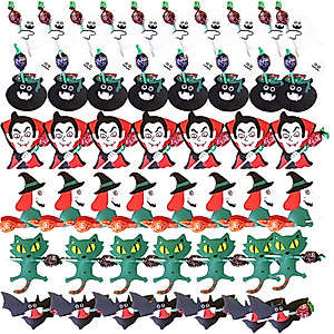 120 PCS Halloween Candy Decoration Cards Sugar Cards Holder for Children Halloween Party Sugar Decorative Paper Card for Treat or Trick School Classroom Exchange