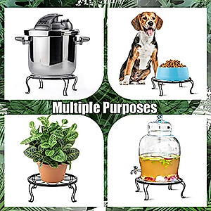 4 Pack Metal Plant Stands Outdoor Indoor, BetyBedy Flower Pot Stand, 9 Inches Corner Plant Stand for Indoor Plants, Plant Shelf Plant Holder for Living Room Balcony Patio Garden (Black)