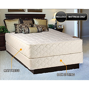DS USA Grandeur Deluxe Medium Firm 2-Sided Mattress Only with Mattress Cover Protector Included - Good for Your Back, Fully Assembled, Luxury Height, Longlasting (Full XL 54"x80"x12")