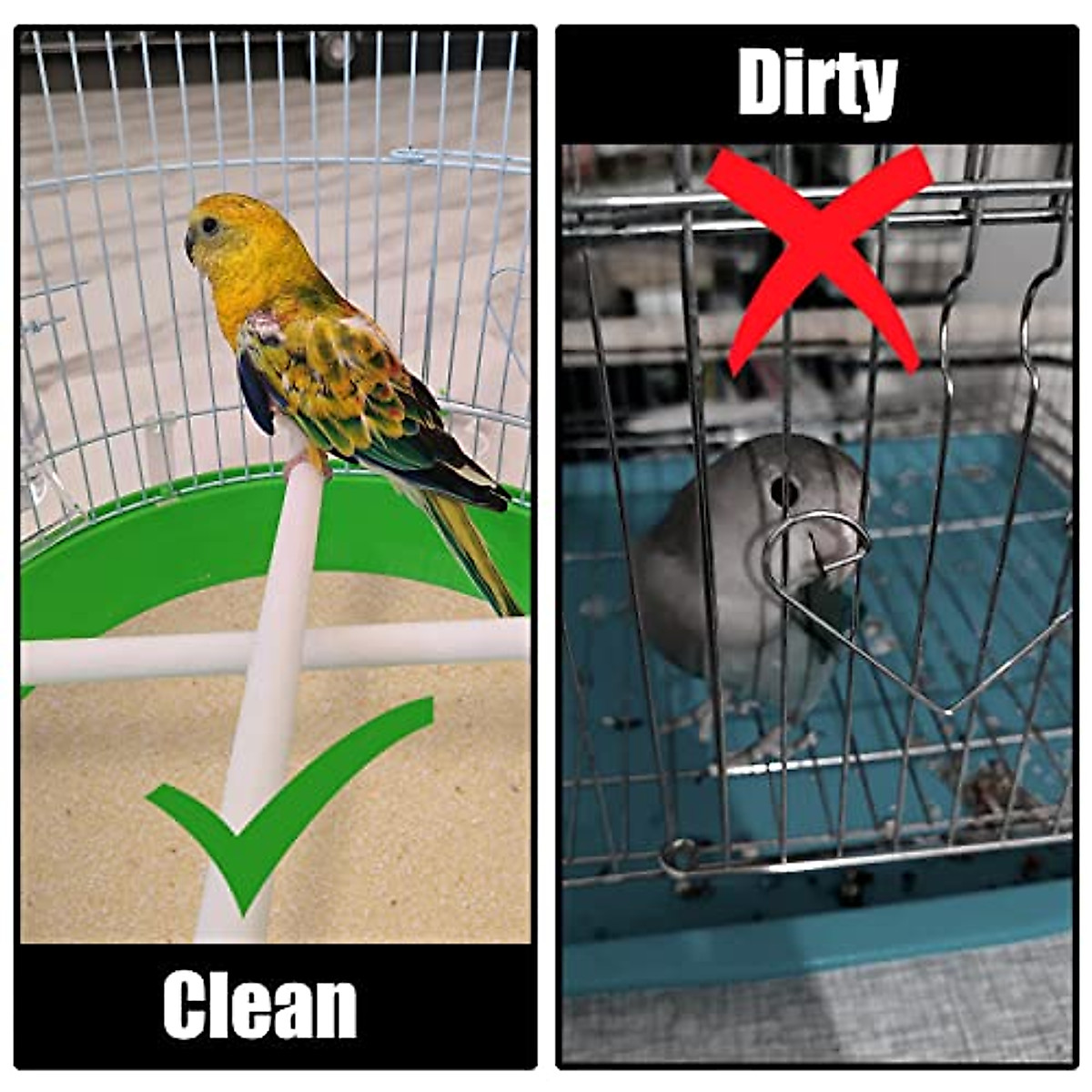 FIZMU Bird Cage Liner for Bird Cage in Sea Sand,Gravel Paper for Bird Cage 11 x 17 inch, Bird Cage Paper Liners Cage Liner,Birdcage Paper for Hard Beak Cleaning, Safe and Easy to Digest