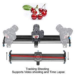 GVM Motorized Camera Slider, 31" Aluminum Alloy Track Dolly Rail Camera Slider with Tracking Shooting, 120 Degree Panoramic Shooting and Time-Lapse Photography for Most DSLR Cameras