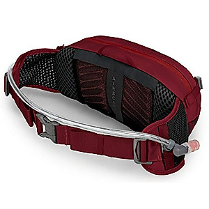 Osprey Seral 4L Unisex Biking Waist Pack with Hydraulics Reservoir, Claret Red