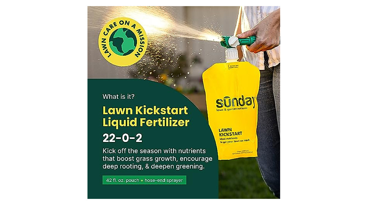 Sunday Lawn Kickstart Fertilizer for Greener Lawns | Easy 15-Minute ...