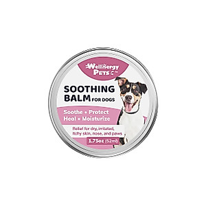 Wellnergy Pets Soothing Balm for Dogs - Natural Paw Protection and Skin Soother for Dry Paw Pads and Noses - Vet Formulated Elbow Butter and Dog Foot Cream - Dog Snout Balm and Dog Feet Moisturizer