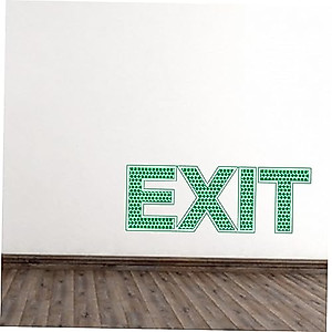 JECOMPRIS 2pcs Exit Sticker Exit Luminous Sticker Exit Photoluminescent Signs Stickers Noctilucence Exit Sign Exit Decal Exit Wall Sticker Emergency Door Exit Sign Exit Wall Decal Green