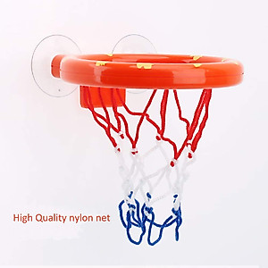 Deerbb Baby Bath Toys Basketball Hoop & Mini Balls Set for Toddlers Boys Girls, Bathtub Playsets for Kids 1 Years Old+