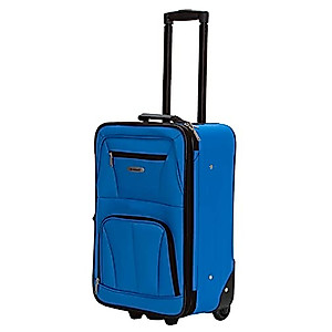 Rockland Journey Softside Upright Luggage Set,Expandable, Blue, 4-Piece (14/19/24/28)