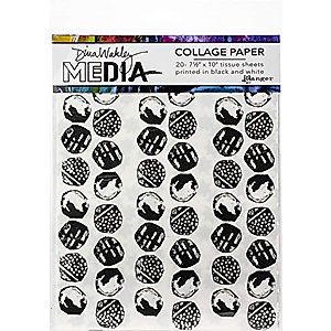 Ranger Dina Wakley Media Collage Tissue Paper 7.5"X10" 20/Pkg-Backgrounds