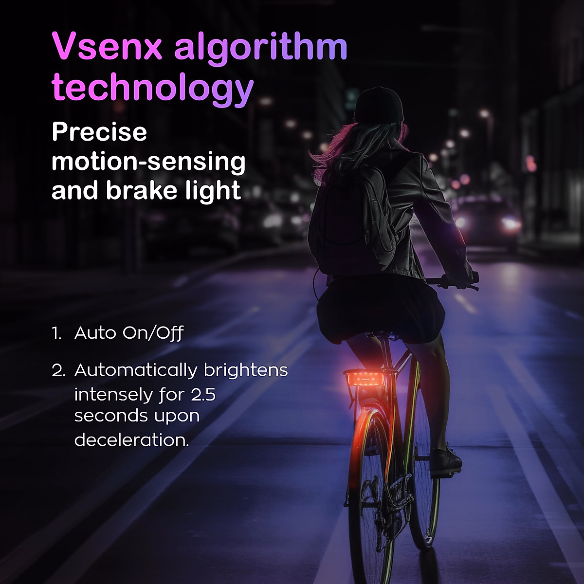 BikeSpark Auto-Sensing Rear Light G4R, USB Rechargeable, 240HRs, Precise Brake Sensing for Cargo Rack, Large Reflector, 50/80mm Screw Mounted, Easy Release, Made in Taiwan