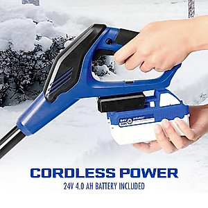 Snow Joe 24V-SS13-TV1 24-Volt IONMAX Cordless Snow Shovel Bundle, (w/ 4.0-Ah Battery, Charger, Cover, Ice Dozer, and Extended Warranty)