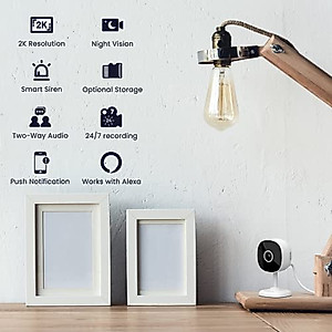 WiFi Camera 2K, Galayou Indoor Home Security Cameras for Baby/Elder/Dog/Pet Camera with Phone app,24/7 SD Card Storage,Works with Alexa & Google Home G7