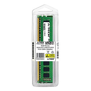 A-Tech 8GB Replacement for Kingston KTH-PL316E/8G - DDR3 1600MHz PC3-12800 ECC Unbuffered UDIMM 2rx8 1.5v - Single Server Memory Ram Stick (KTH-PL316E/8G-ATC)