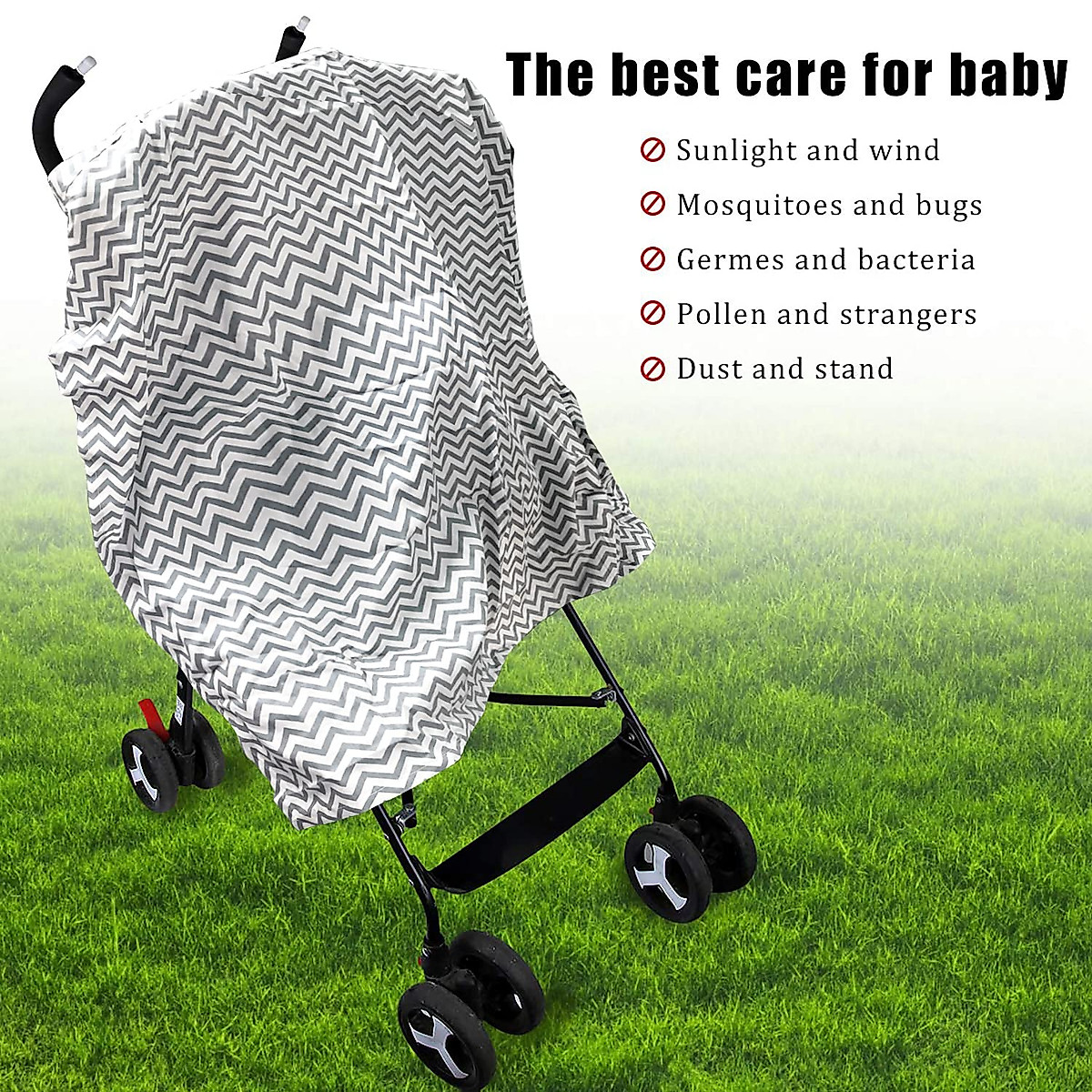 Nursing Cover, Breastfeeding Cover with Matching Pouch, Baby Car Seat Cover, Car Seat Canopy, Soft Breastfeeding Cotton for Baby with No See Through Cotton for Mother Nursing Apron for Breastfeeding