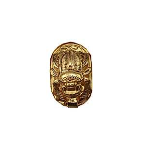 FAMA.store Egyptian jewelry pendant Scarab 18K yellow Gold DOUBLE SIDE Pharaonic 5.25 Gr handmade in egypt
