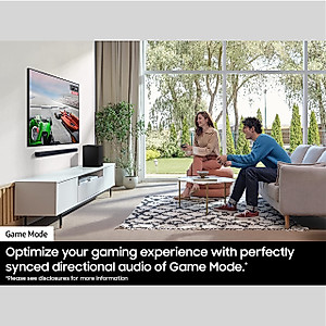 SAMSUNG HW-Q60C 3.1ch Soundbar w/Dolby Audio, Q-Symphony, Adaptive Sound Lite, HDMI eARC, Game Mode, Bluetooth, Tap Sound, Wireless Surround Sound Compatible, Black