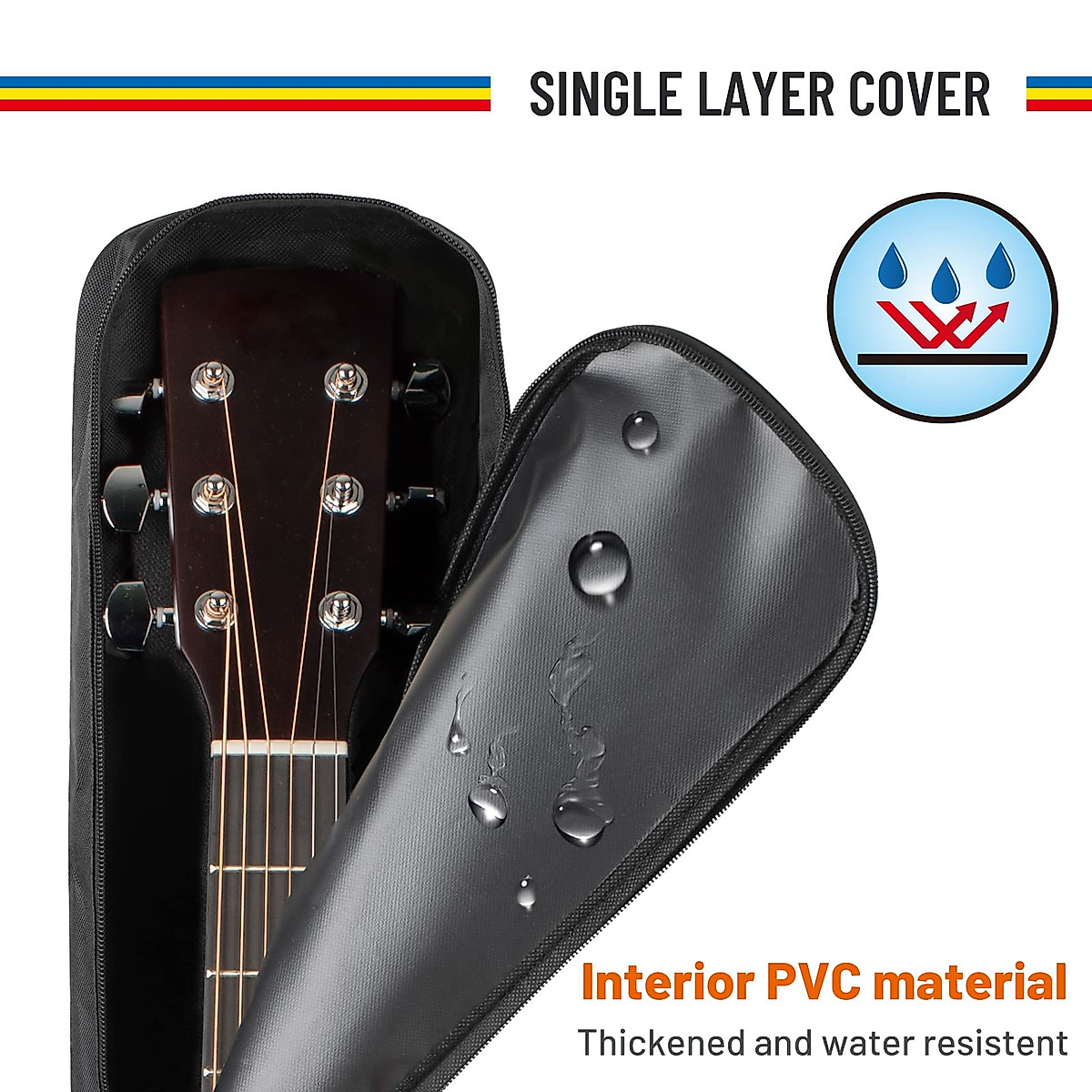 CAHAYA Guitar Bag Acoustic 41 In Dust Cover Soft Guitar Bag Dustproof Guitar Cover Gig Bag for Acoustic Classical Guitars No Padding CY0307