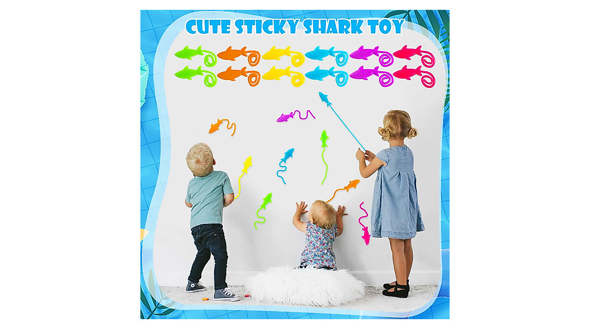 25 PCS Sticky Shark Toys - Fun Party Favors for Kids