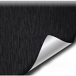 VVIVID Black Brushed Steel Vinyl Wrap Roll with Air Release Technology (3ft x 5ft)