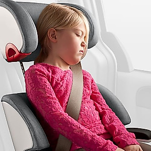 Clek Oobr High Back Booster Seat with Adjustable Headrest, Reclining Design, Latch System, and Retardant-Free Fabric, Snowberry