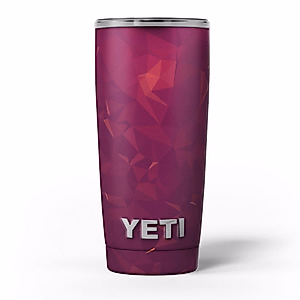 Design Skinz Dark Pink Geometric V3 - Skin Decal Vinyl Wrap Kit Compatible with The Yeti Rambler Cooler Tumbler Cups