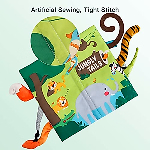 beiens Baby Books Toys, Baby Books 0-6 Months, Touch and Feel Cloth Crinkle Soft Books, Toys for 0-3-6-12-18 Months Infant Newborn Baby Boy Girl Shower Gifts Set, Sensory Learning Stroller Toys (3PCS)