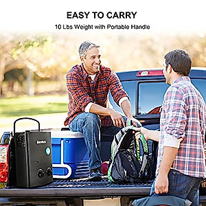 Portable Tankless Water Heater, Camplux 1.32 GPM Outdoor Propane Gas Camp Shower with Portable Handle, Black