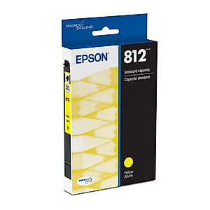 EPSON T812 DURABrite Ultra Ink Standard Capacity Yellow Cartridge (T812420-S) for Select Epson Workforce Pro Printers