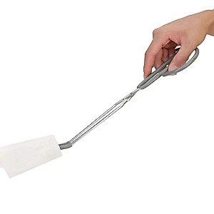 Toilet Aid, Long Toilet Paper Tongs, Bottom Wiper Aids for Independent Daily Living, Wiping Aid for Bathroom Comfort, Lightweight Self-Wipe Hygiene Assistance Tool(15 inch)