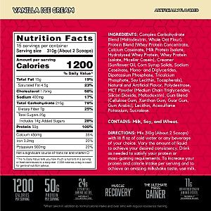 TRUE-MASS 1200, Vanilla Ice Cream, 10.38 Pound