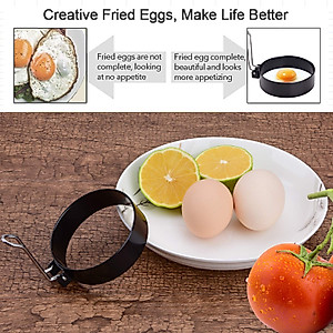 Egg Ring, Round Professional Pancake Mold, Egg Cooker Rings For Cooking, Stainless Steel Non Stick Round Egg Ring Mold For Fried Egg, Pancakes, Sandwiches 4PCS (4 PCS)