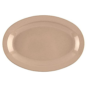 G.E.T. OP-610-S Melamine Oval Serving Platter, 10" x 6.75", Beige (Set of 12)