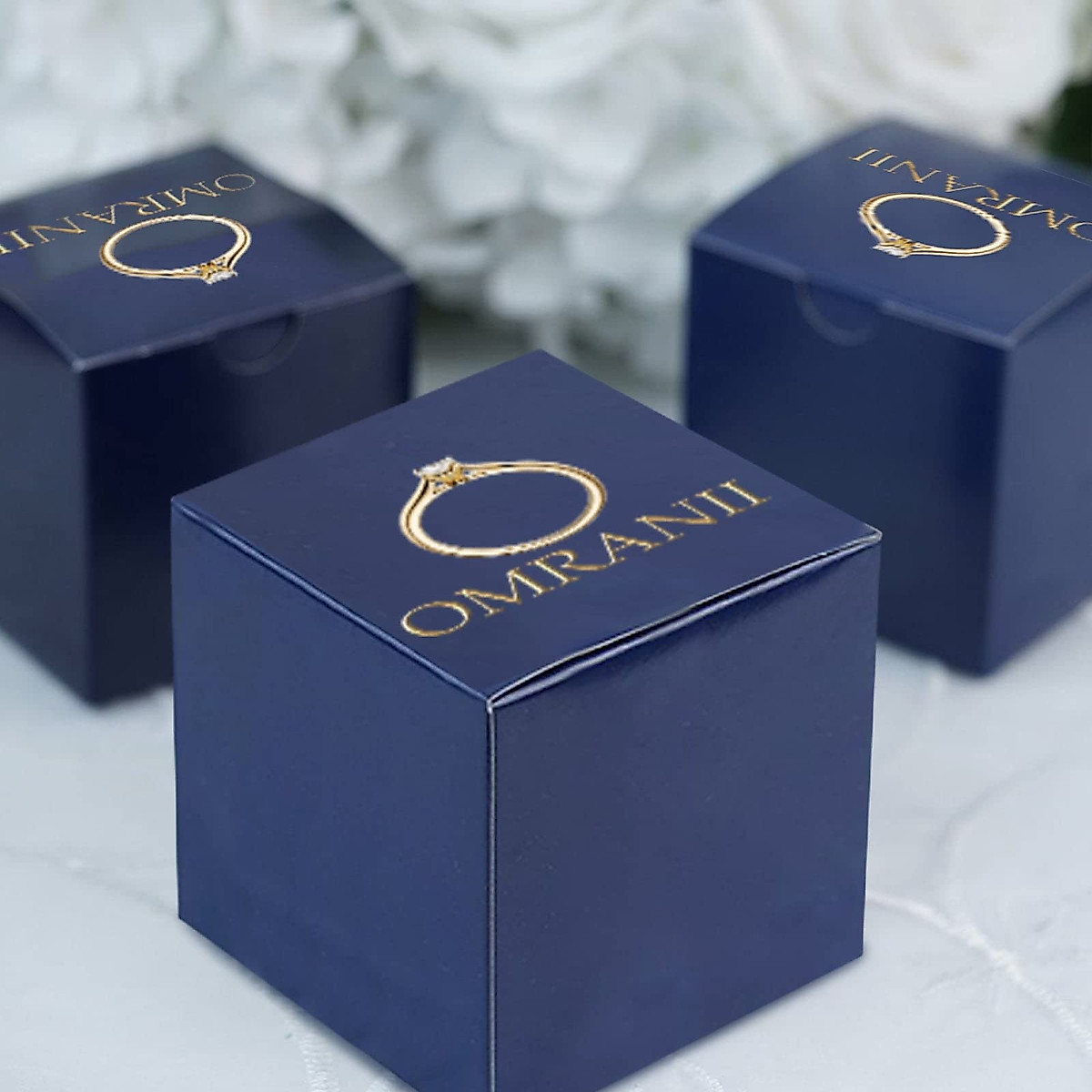 OMRANII Simulated Cubic Zirconia Size-10 Emerald Cut Art Deco Bridal Wedding Engagement Ring Baguette CZ 925 Sterling Silver