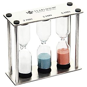 Teabloom Trio Tea Timer - 2 Minutes for Light-Strength White/Green Teas, 3 Minutes for Medium-Strength Black/Oolong Teas, and 5 Minutes for Full-Strength Black/Oolong/Herbal Teas