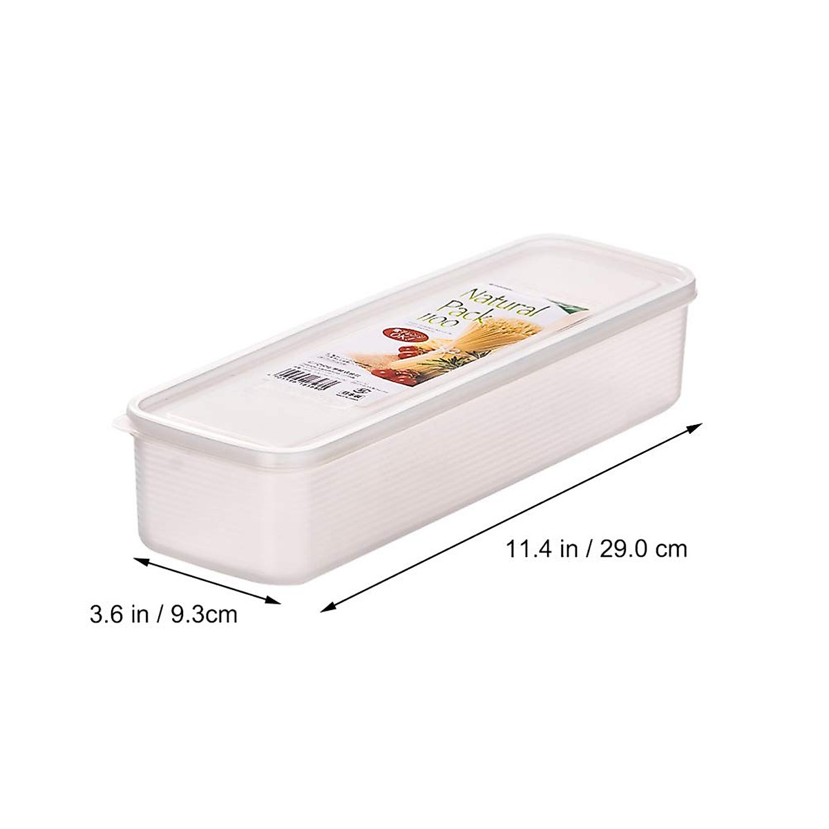 Zerodeko Spaghetti Noodles Pasta Container Spaghetti Noodle Storage Container Cereal Noodle Keeper Box Plastic Refrigerator Food Container for Pantry Organization and Storage Storage Drawers