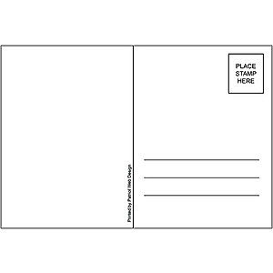 100 Blank Mailable 4"x6" Heavy Duty 14PT Postcards with Mailing Side